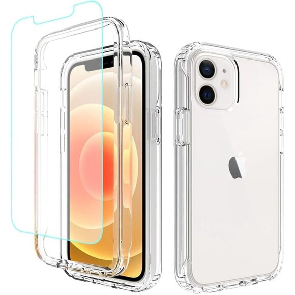 Accessories | Iphone 12 Mini Clear Case With 2x Tempered Glass Screen ...